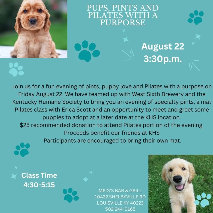 Pups, Pints & Pilates - Kyhumane
